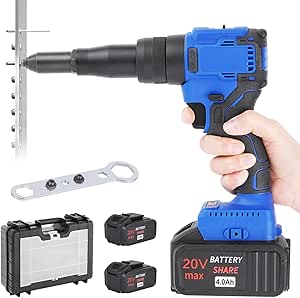Amazon.co.jp: YJINGRUI Cordless Rivet Gun, Automatic Rivet Gun with ...