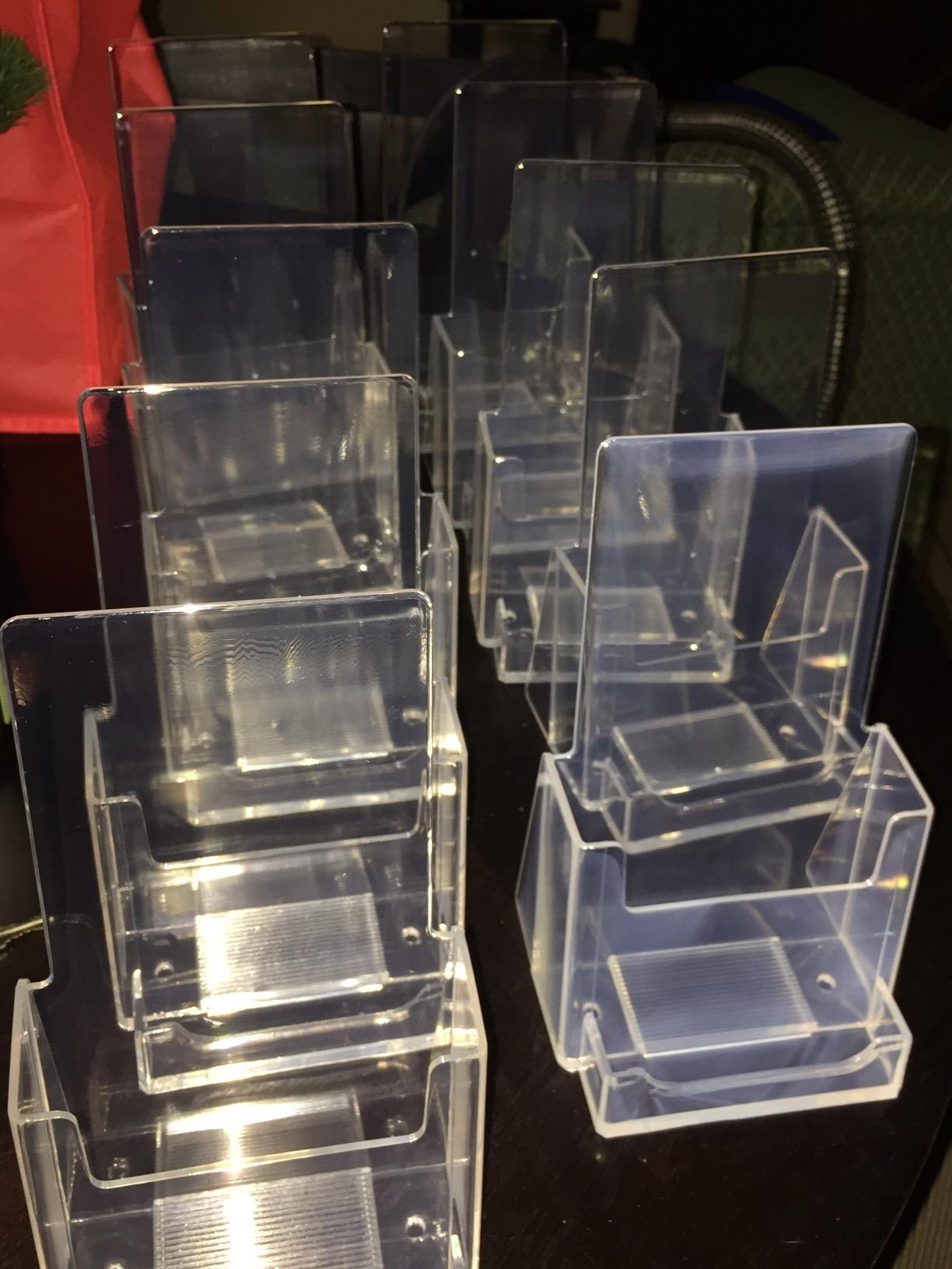 Amazon.com : 10 Pack of Clear Acrylic Brochure Holders with Business ...