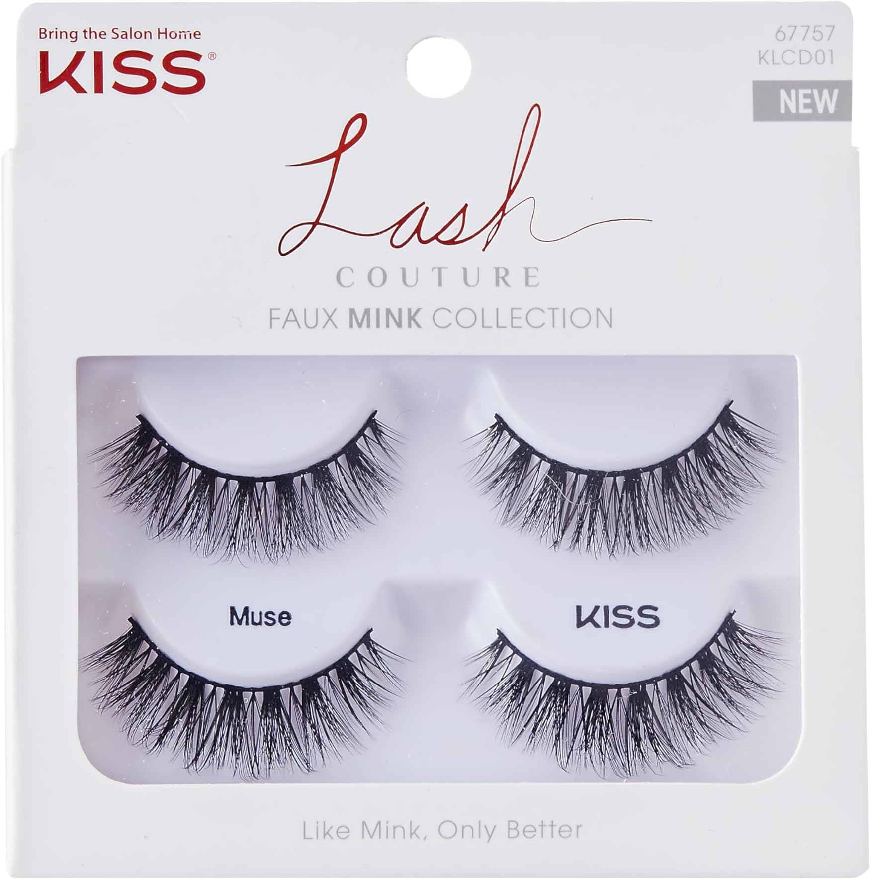 Amazon.com: KISS Lash Couture, False Eyelashes, 'Muse', 14 mm, Includes ...