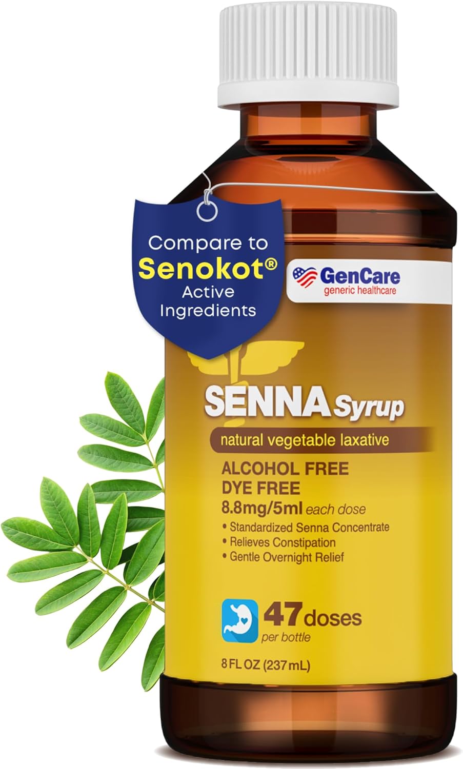 Amazon.com: GenCare - Senna Syrup Liquid Laxative (8 Fl Oz Bottle) All ...