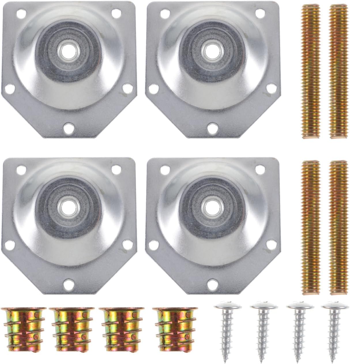 DOITOOL Plaque De Montage Pied Meuble Lot De 4 Plaques De Fixation pour ...