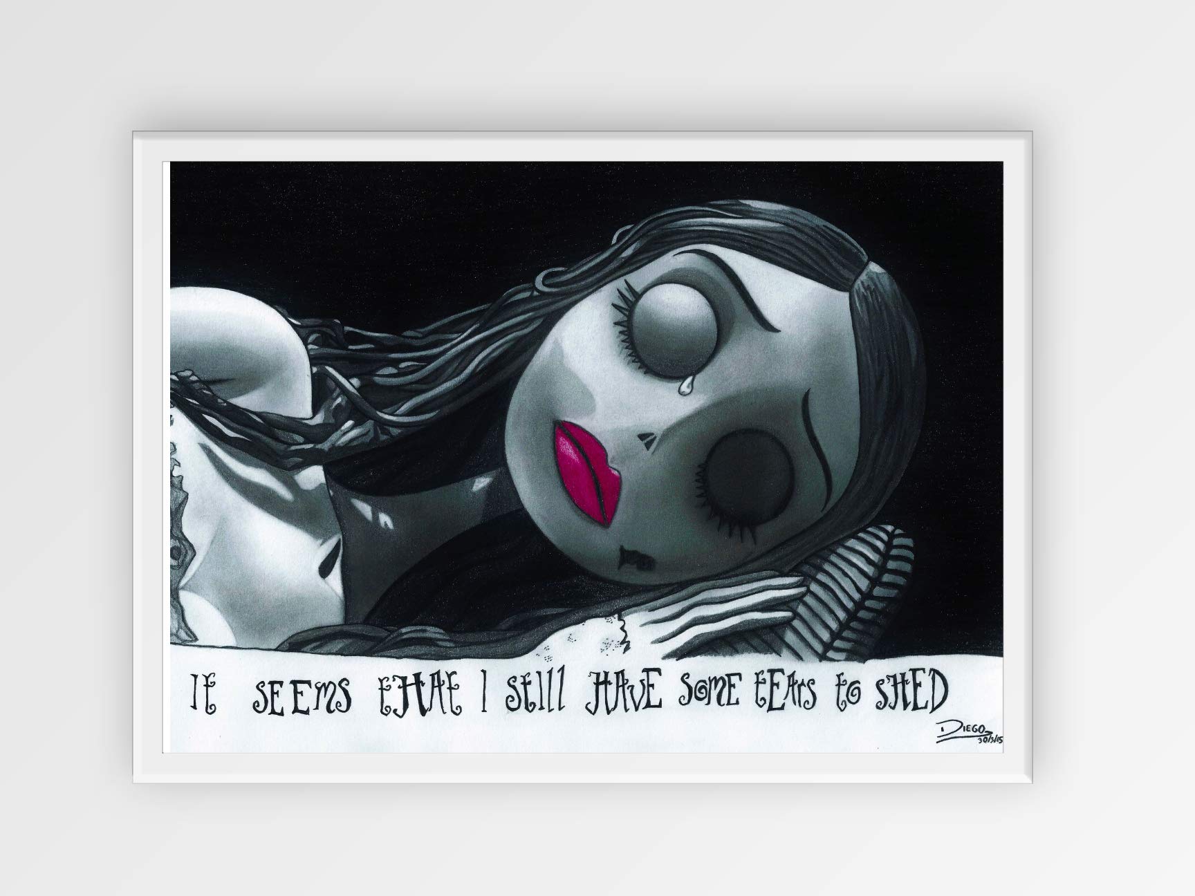 Buy MELIRKACorpse Bride , gothic decor, Emily Corpse Bride wall art ...