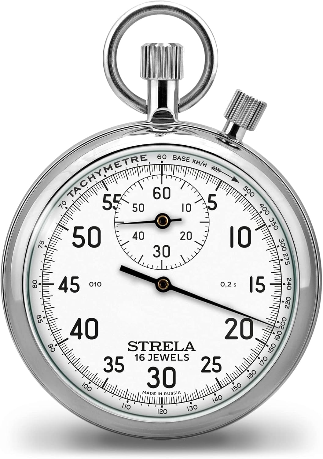 STRELA ST55WS Analogue Mechanical Addition Stopwatch with Hand Pull ...