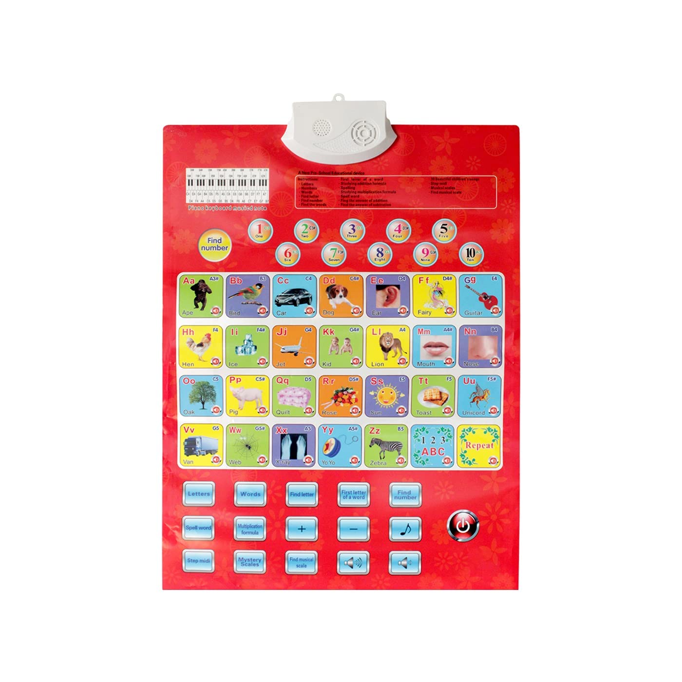 Buy AASA Sound Wall Chart Electronic Voice Chart Multifunction ...