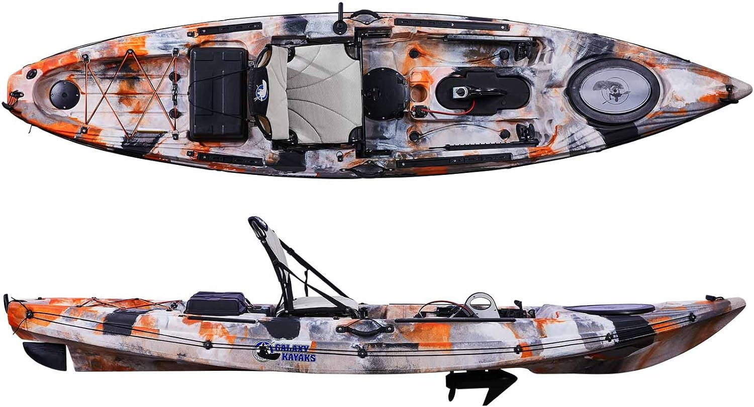 Galaxy Wahoo S Angelkajak mit Elektromotor Antrieb Kajakantrieb Fishing ...