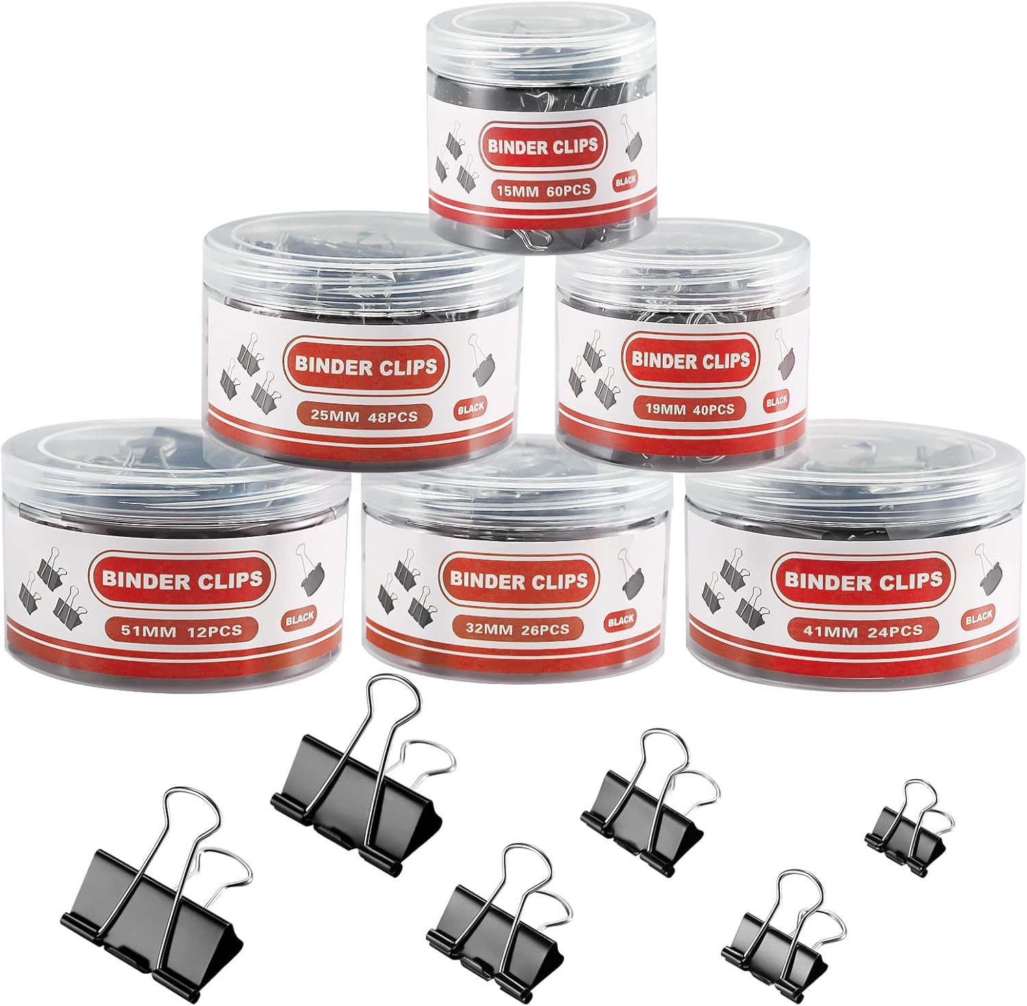 Amazon.com : 210 PCS Binder Clips Paper Clamps Assorted Sizes, X Large ...