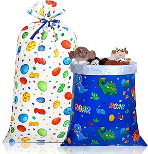 Amazon.com: Ctosree 2 Pcs 70" x 40" Extra Large Jumbo Gift Bag Dinosaur ...