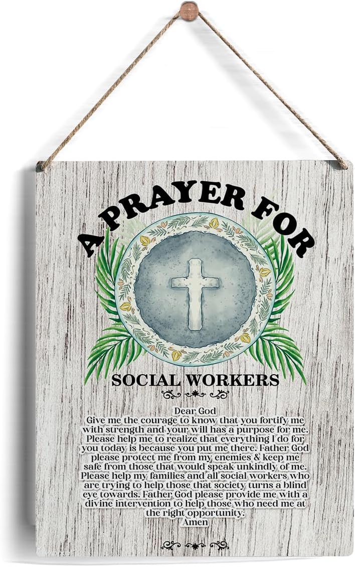 Amazon.com: Social Worker Gifts Christian Wall Decor Therapy Office ...