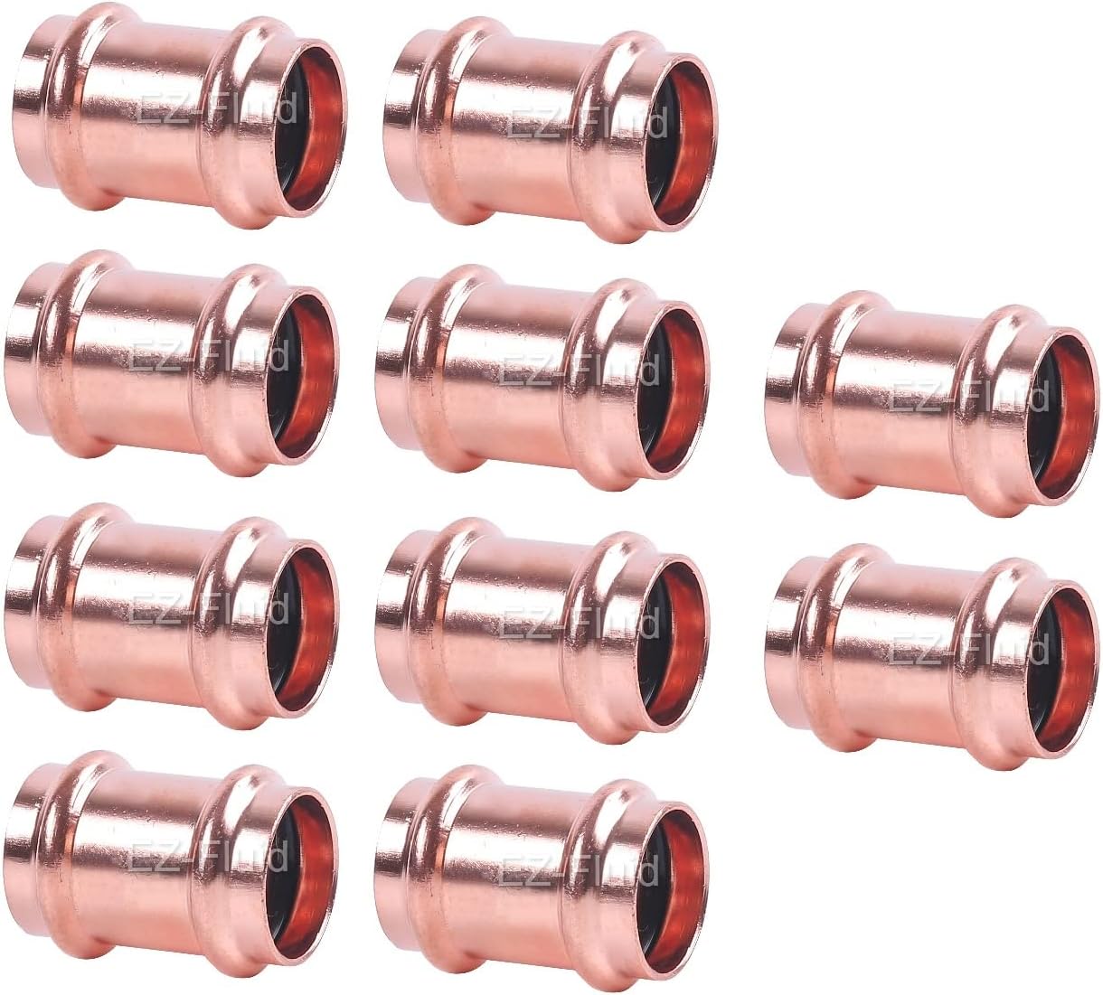 Amazon.com: (10pcs) EZ-FLUID Heavy Duty 3/4" Press Slip Coupling ...