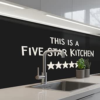 KitchenYeah© Splashback for kitchen 32"x79" / 80x200 cm self-adhesive ...