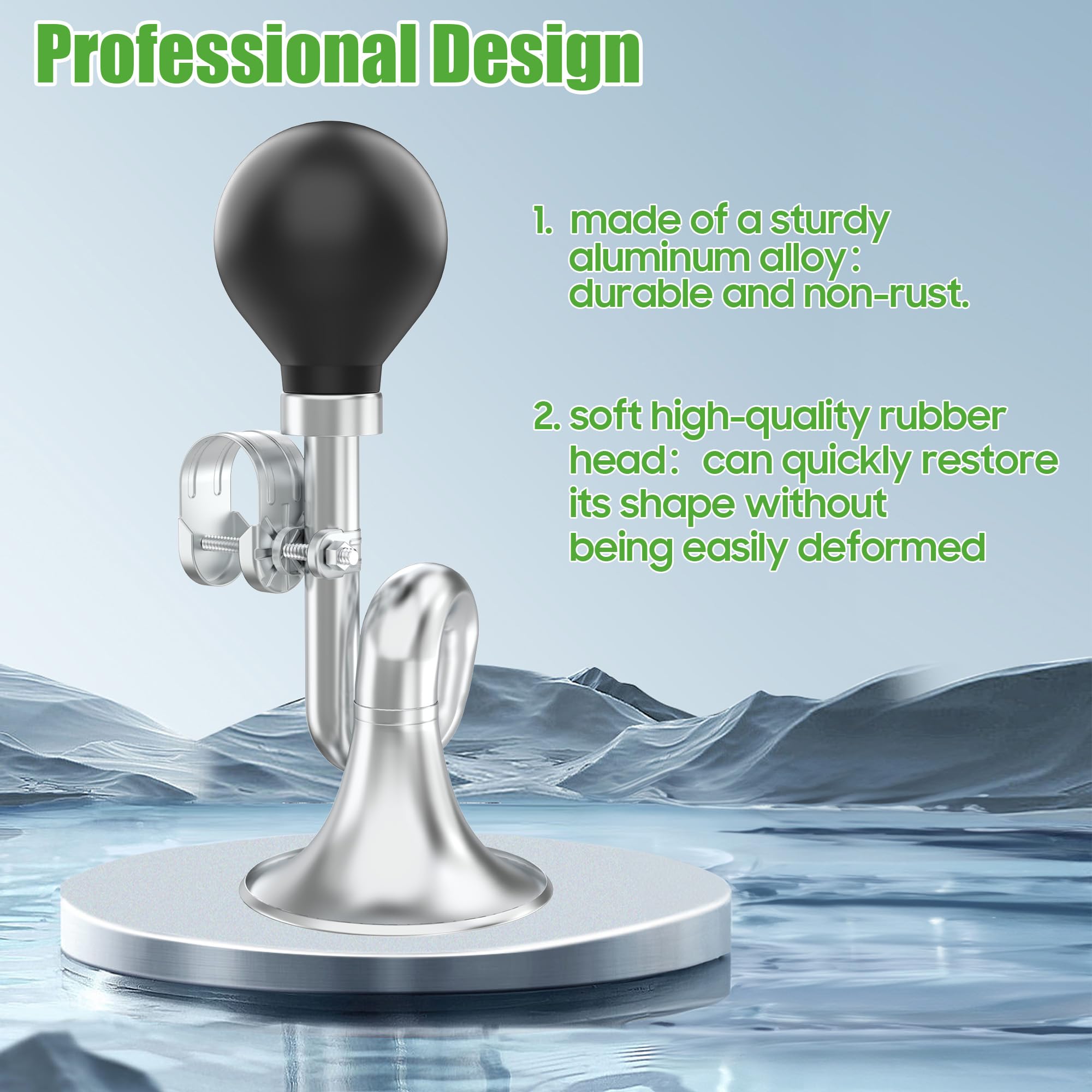 Snapklik.com : Golf Cart Bugle Horn, Retro Chrome Snail Air Horn For ...