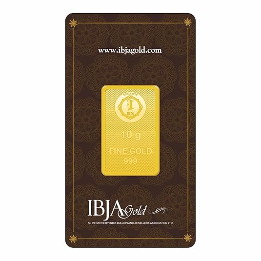 IBJA Gold 24k (999) 10 gm Yellow Gold Bar : Amazon.in: Fashion