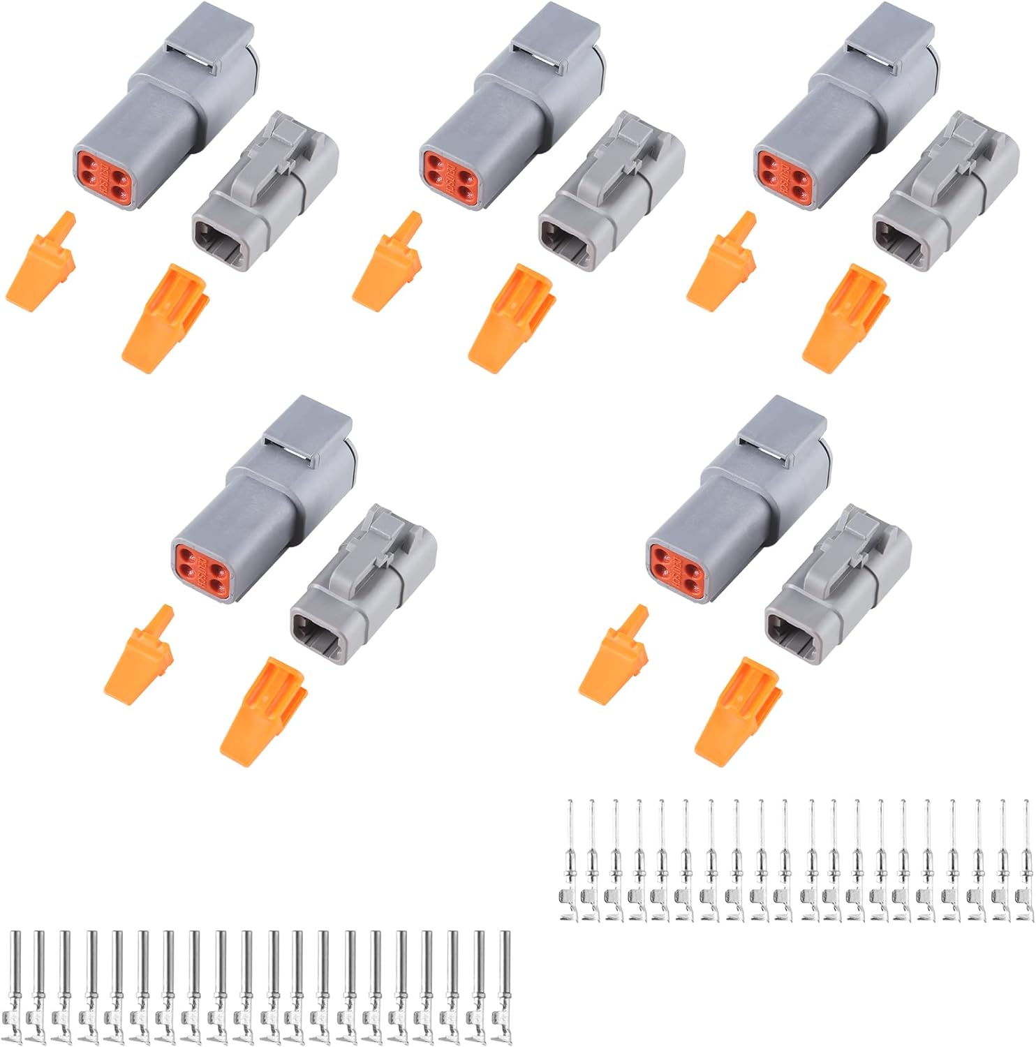 Amazon.com: MUYI DTM Connector Kit, 5 Sets 4 Pin IP67 Waterproof ...