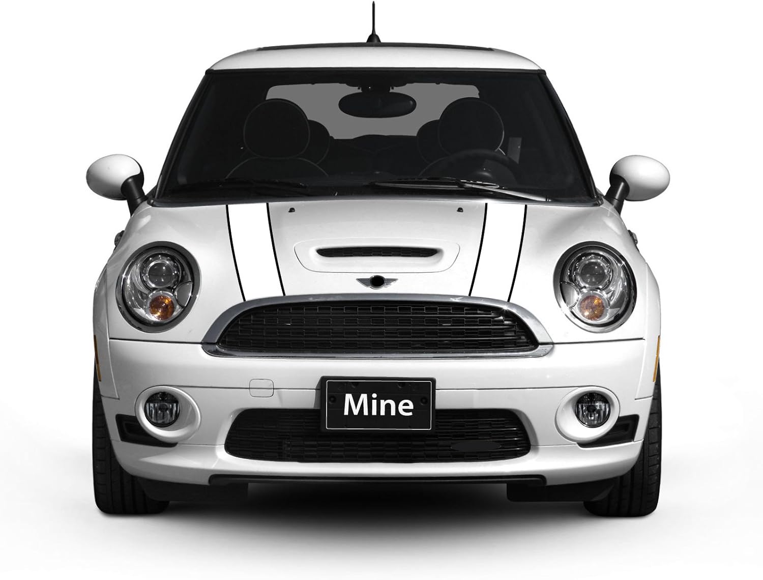 Amazon.com - The Pixel Hut GS00222 White with Black Border Hood Stripes ...