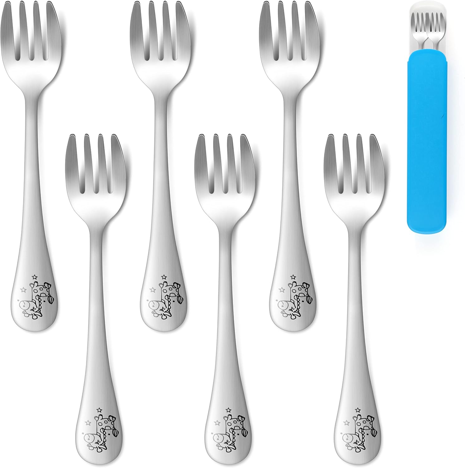 Amazon.com: E-far Toddler Forks, 6-Piece Stainless Steel Kids Utensils ...