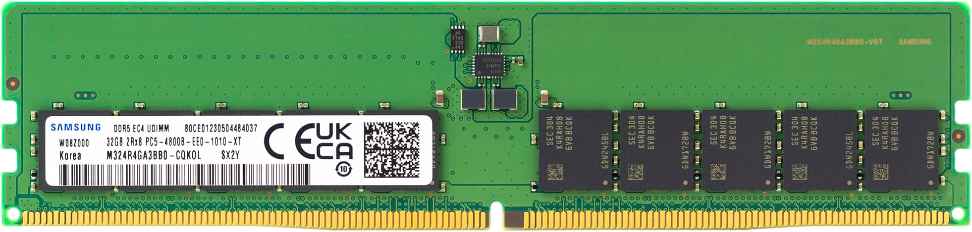 Samsung 32GB DDR5 4800MHz PC5-38400 ECC UDIMM 2Rx8 Dual Rank 1.1V ECC ...