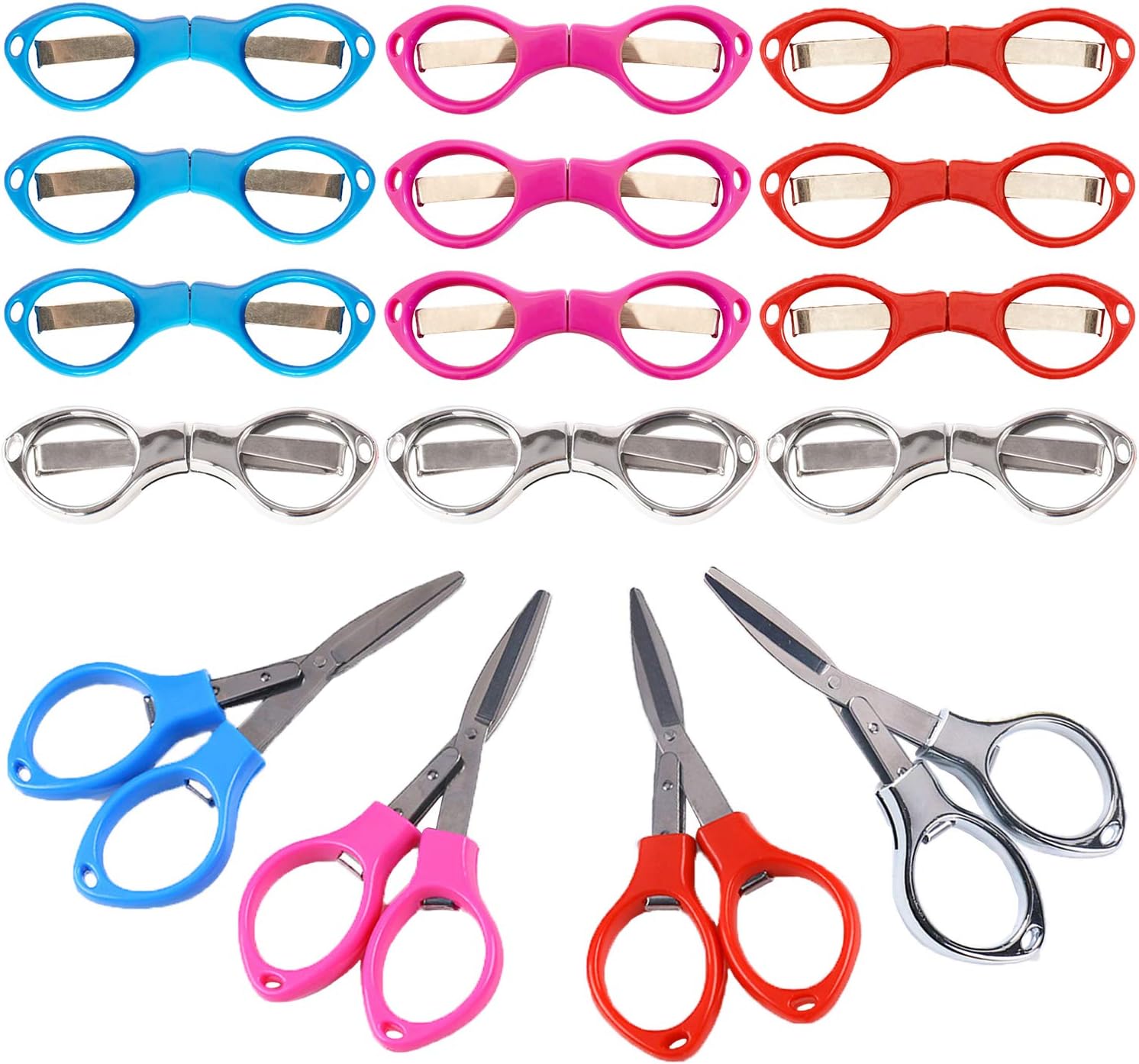 Amazon.com: Folding Scissors,16 Pack Safe Portable Travel Scissors ...