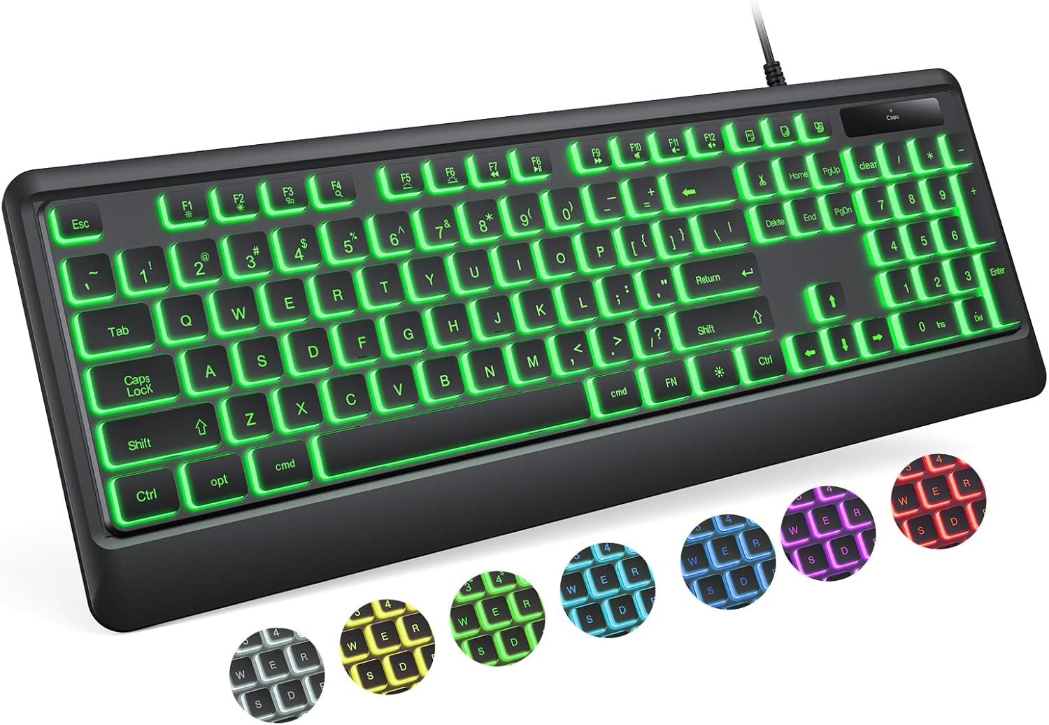 Amazon.com: Luzarriba Wired Backlit Keyboard for Mac, Lighted USB ...