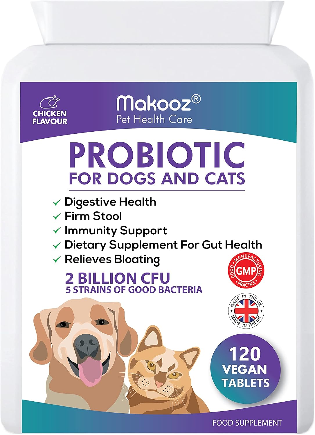 MAKOOZ Probiotics For Dogs and Cats - Diarrhoea Bad Breath Itchy Skin ...