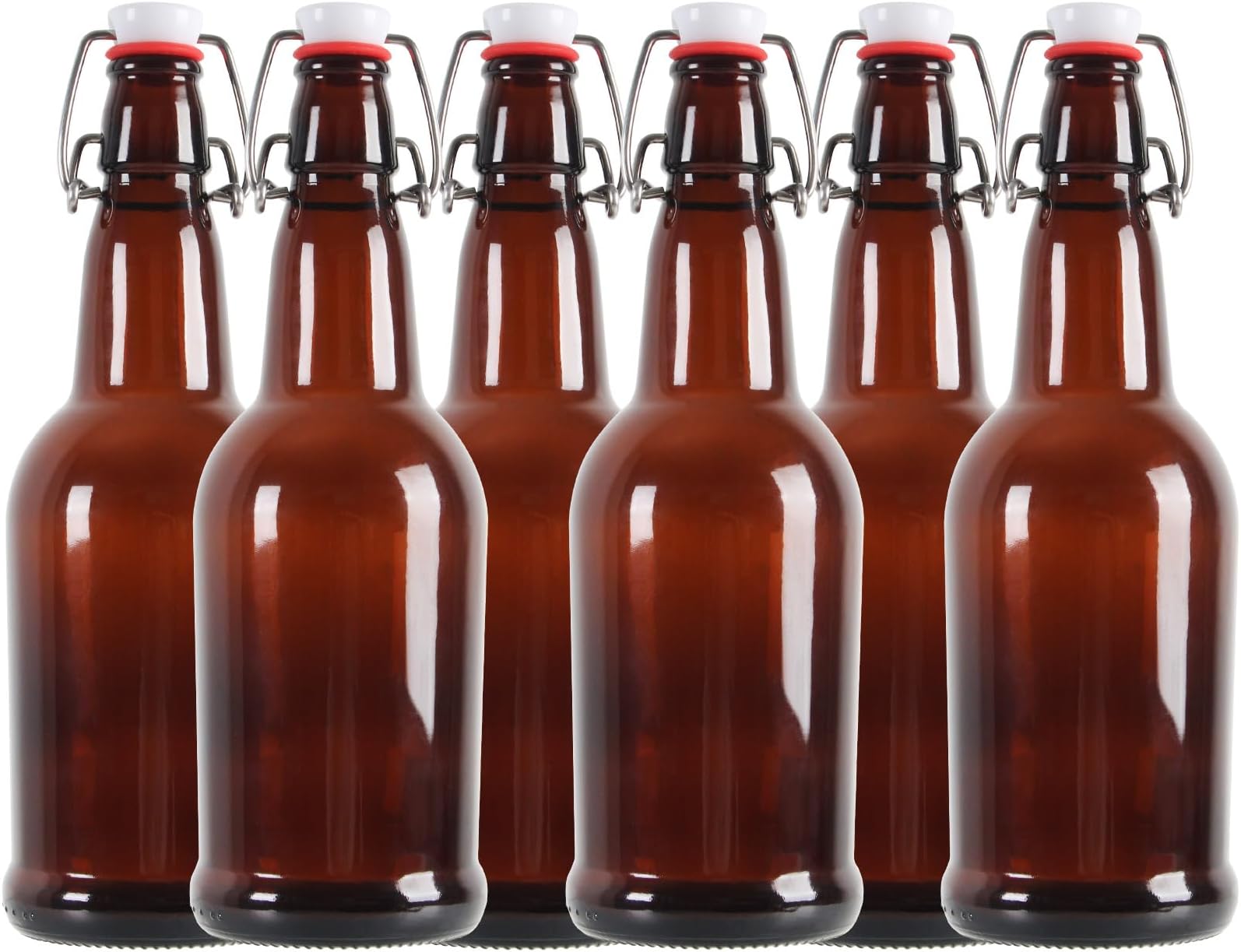 Amazon.com: 2 Pack Swing Top Glass Bottles 16oz, Flip Top Glass Bottle ...