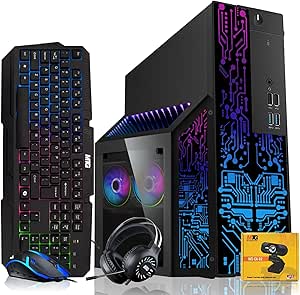 Amazon.com: TechMagnet Nova Gaming Desktop PC Bundle with Core i7 32GB ...