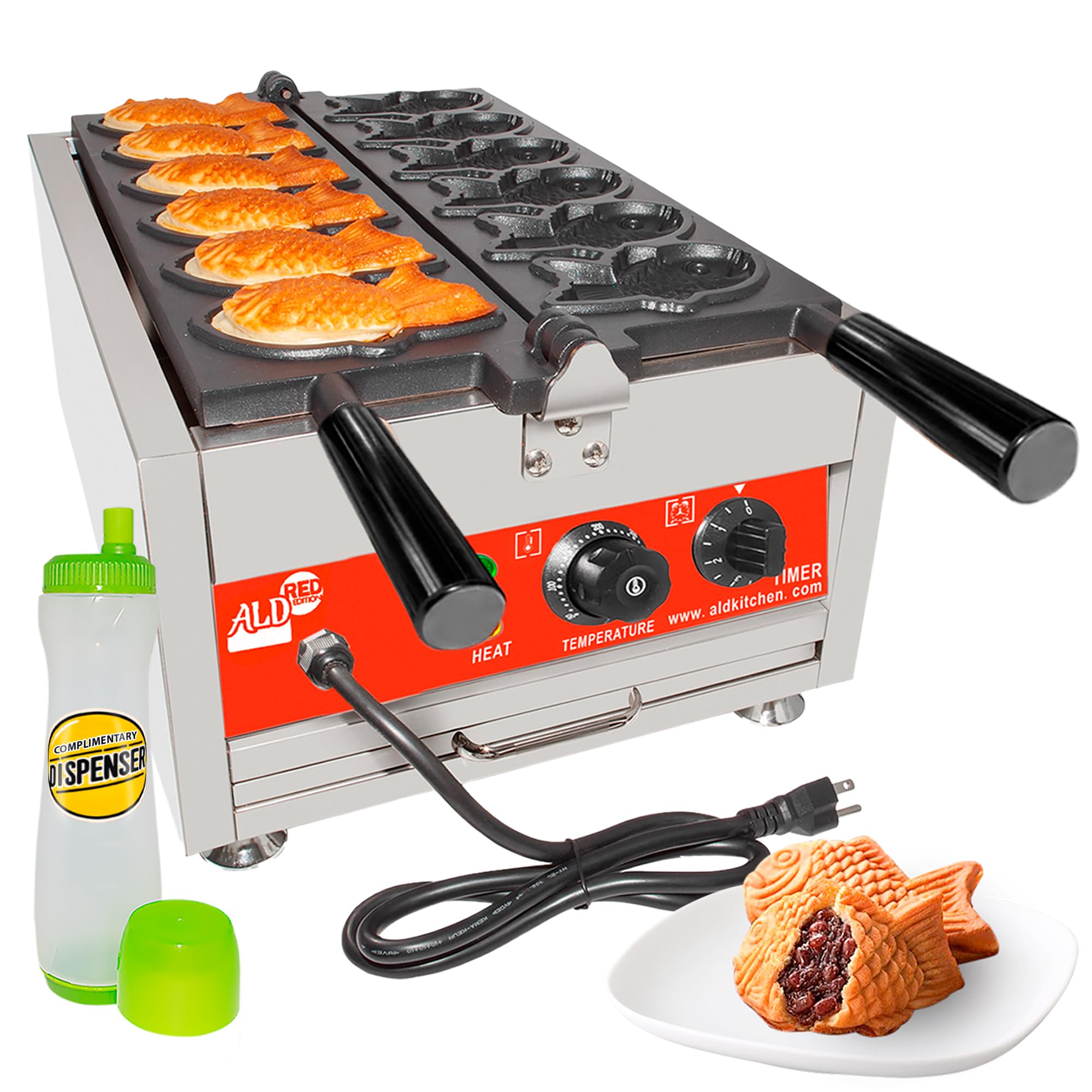 Amazon.com: ALDKitchen Taiyaki Fish Waffle Maker | Fish-Shaped Waffle ...