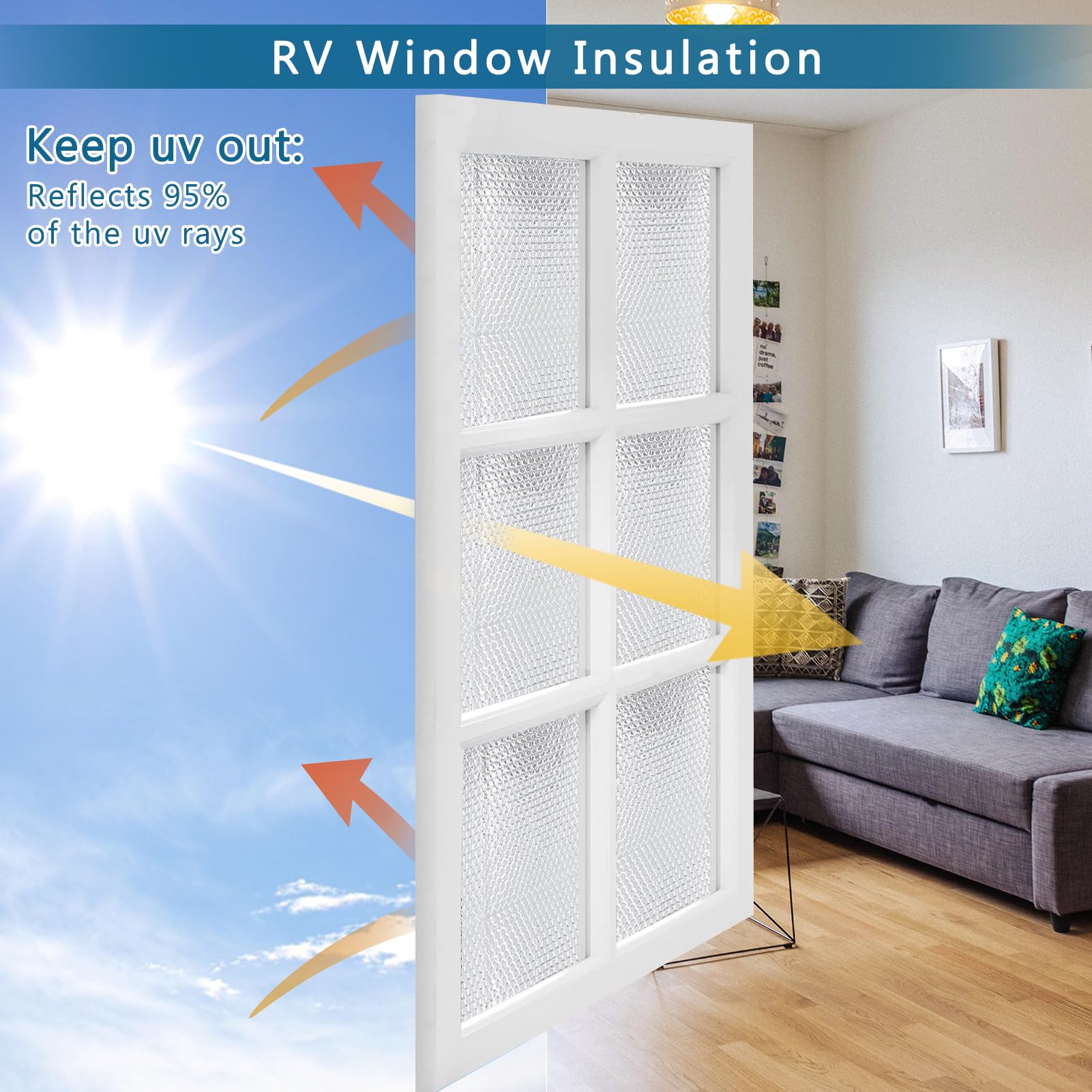 Snapklik.com : Reflective Insulation Roll - Sun UV Ray Blocking, Double ...