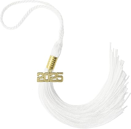 Amazon.com: Tassel Depot 2025 White Graduation Tassel - Every School ...