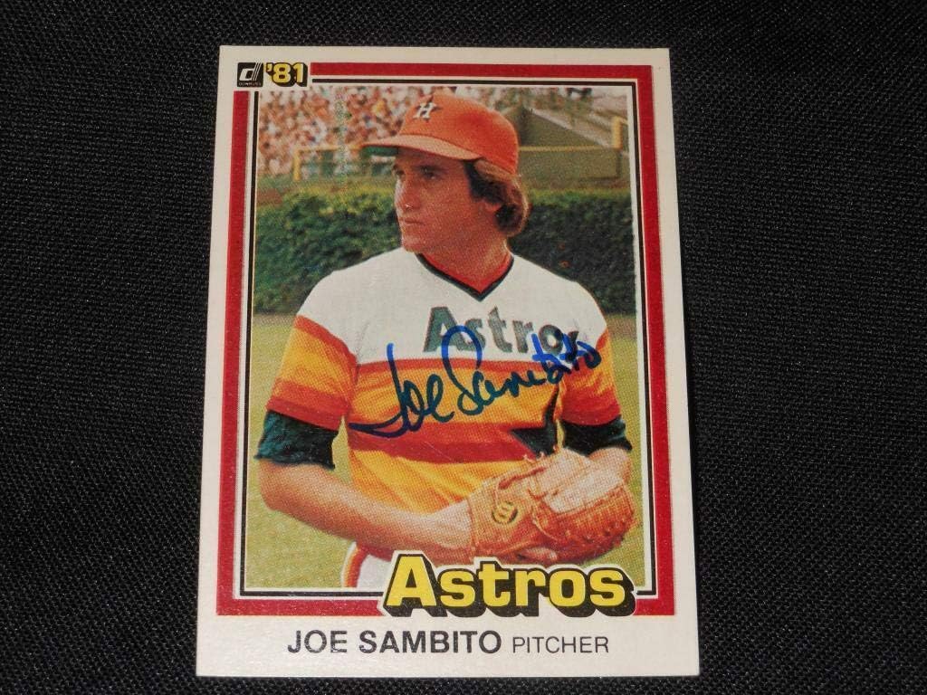 Houston Astros Joe Sambito Signed 1981 Donruss Autograph Card #21 TOUGH ...