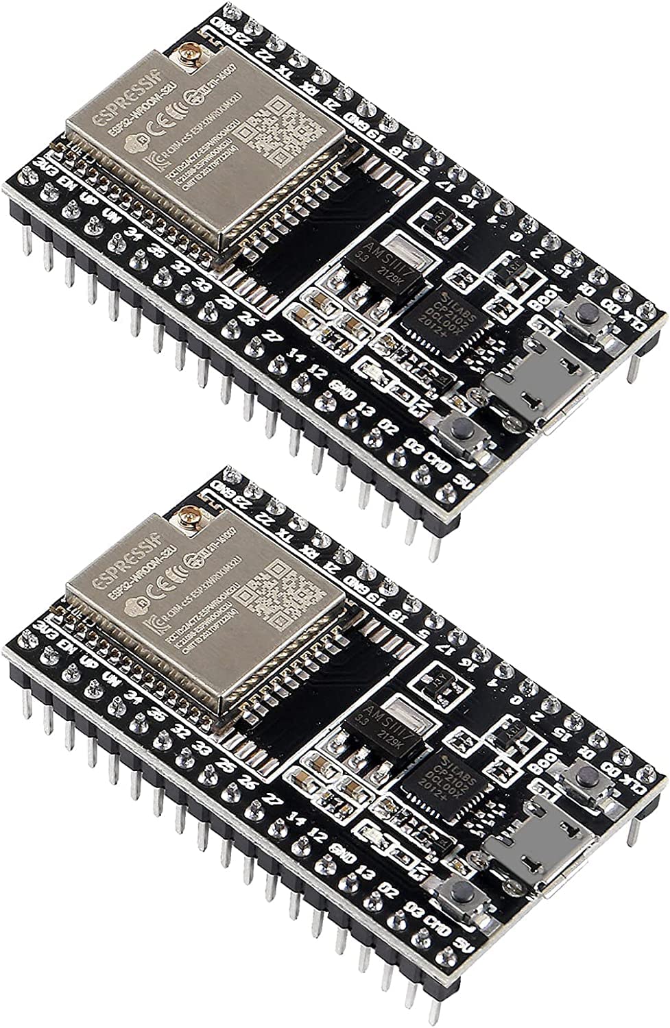 Dubeuyew 2 Pack Esp32 Devkitc Core Board Für Esp32 Entwicklungsboard Esp32 Wroom 32u Für Arduino