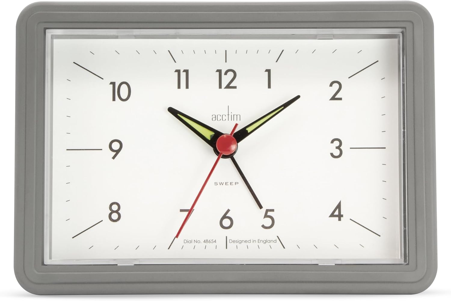 Acctim Drake Non-Ticking Sweep Mid Century Alarm Clock (Grey) : Amazon ...