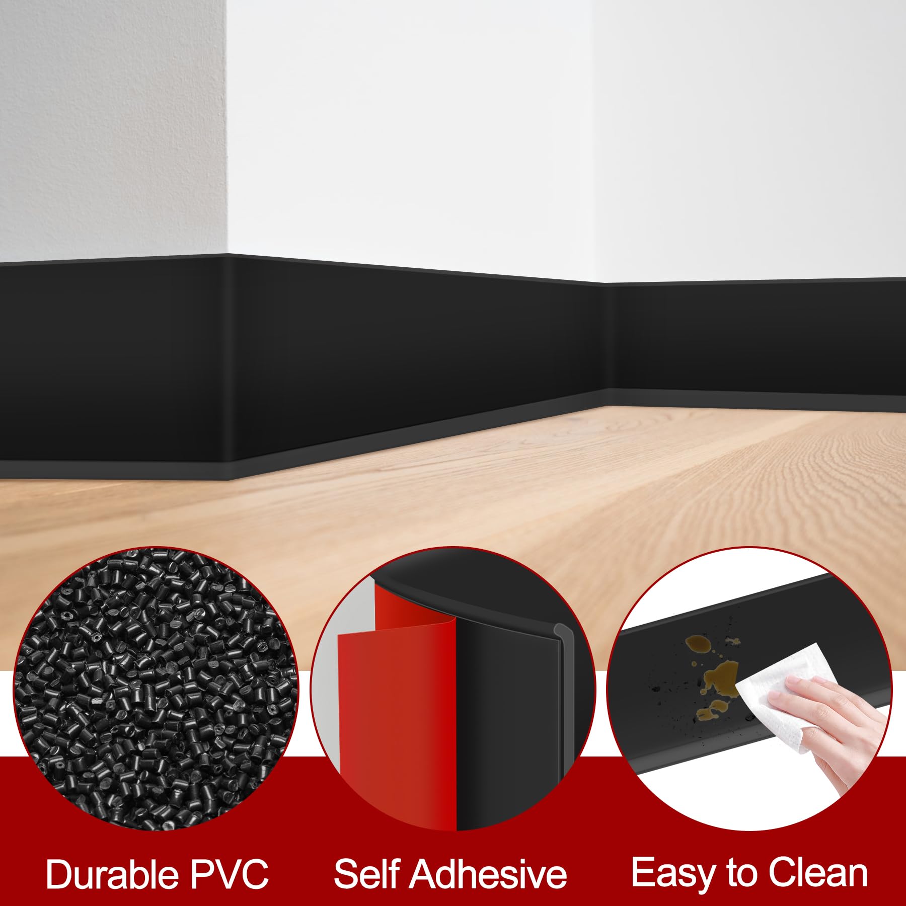 Snapklik.com : ToLanbbt 26.3 FT Baseboard Trim Molding Wall Base Cove ...
