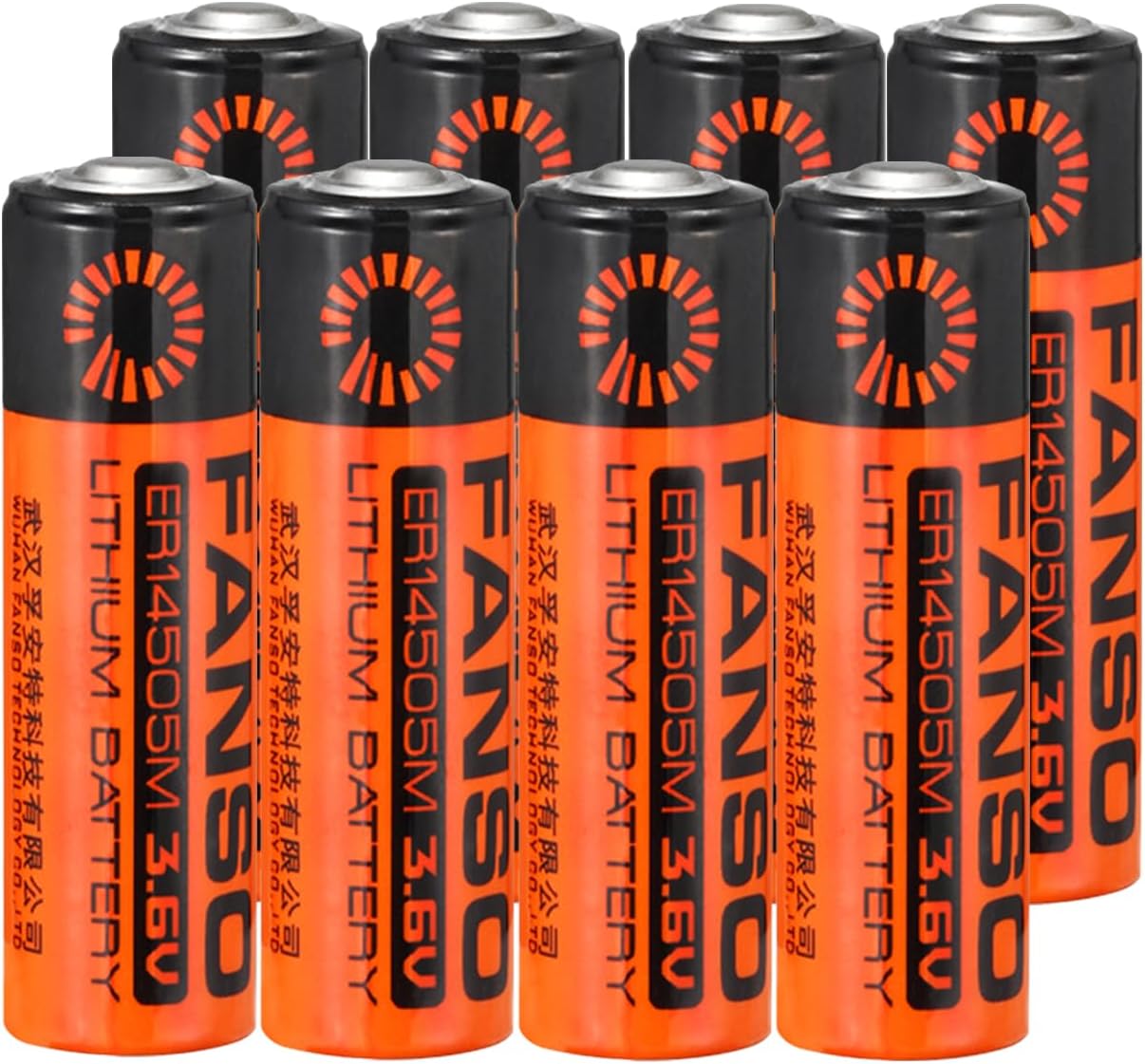 Amazon.com: STEPMAX 8 Pack FANSO ER14505M AA 3.6V Lithium Battery 2200mAh ER14505 Non ...