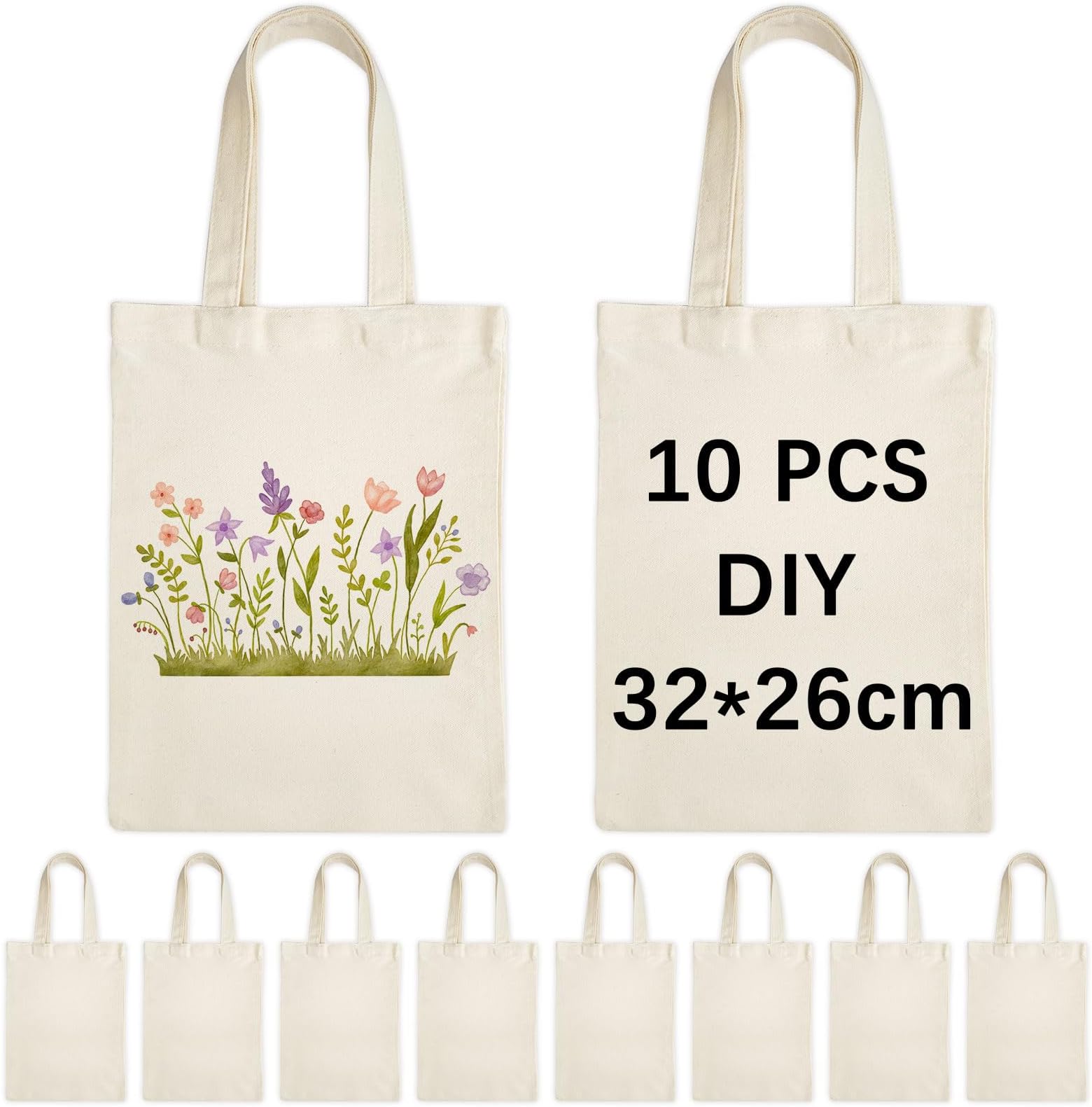 Amazon.com: OKBA 10PCS10.2 * 12.6 inch Sublimation mini tote bag kids ...