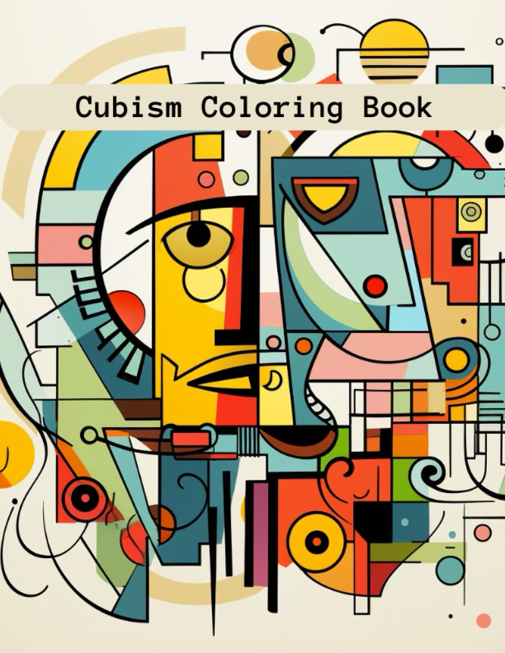 Cubism Coloring Book: 25 Pages of Complex Designs: Amazon.co.uk ...