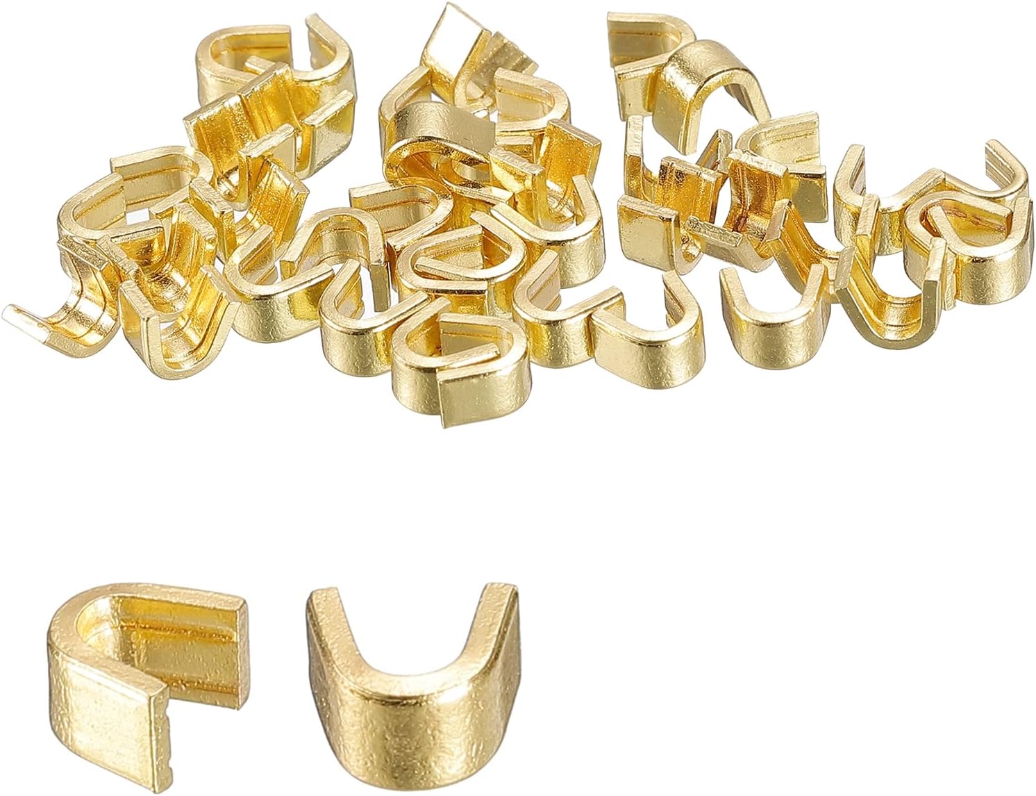 Amazon.com: uxcell 100Pcs Zipper Slider Retainers, #8 U Shape Top ...