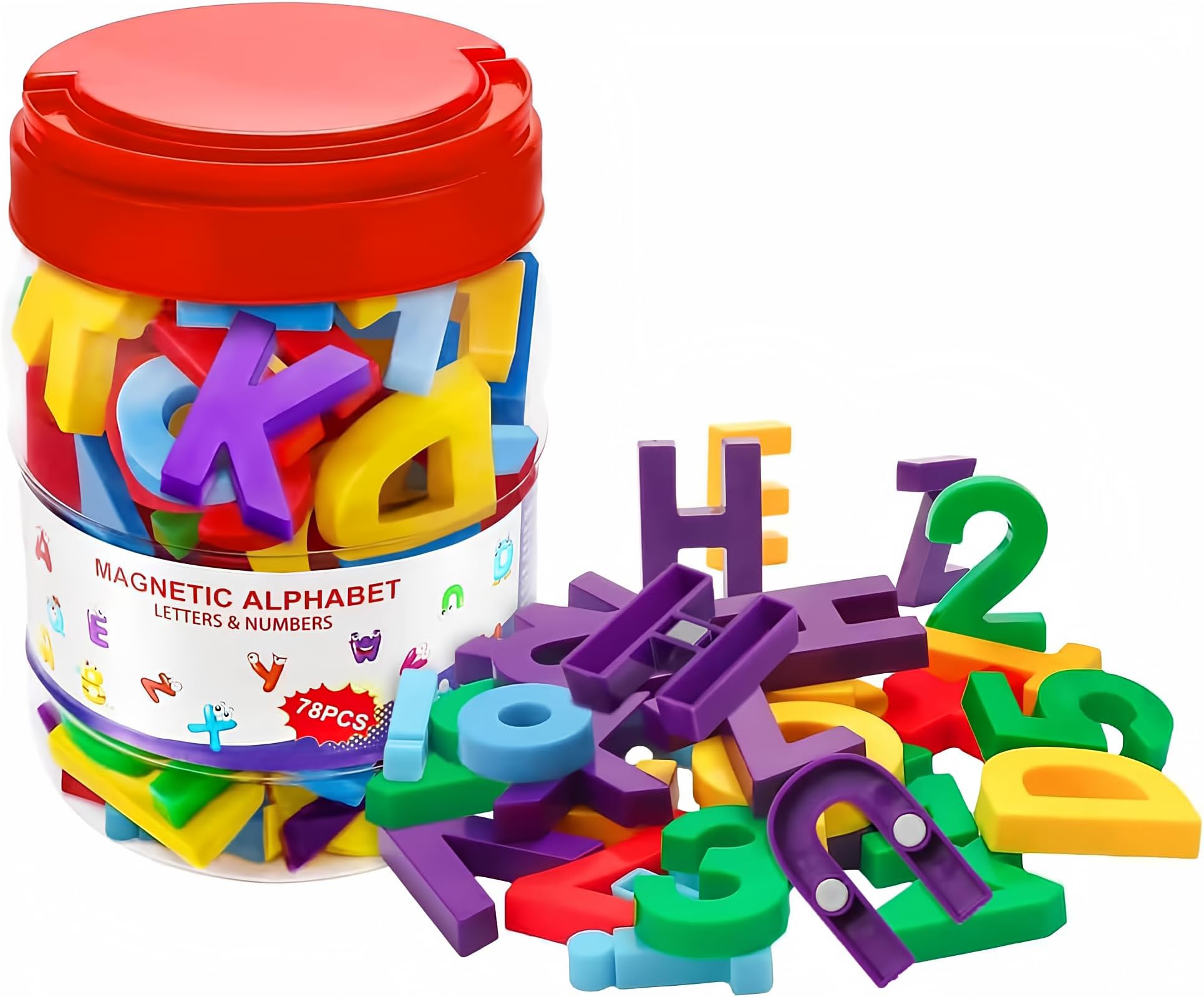 Amazon.com: EduKid Toys 36 MAGNETIC UPPERCASE ALPHABET LETTERS (Blister ...