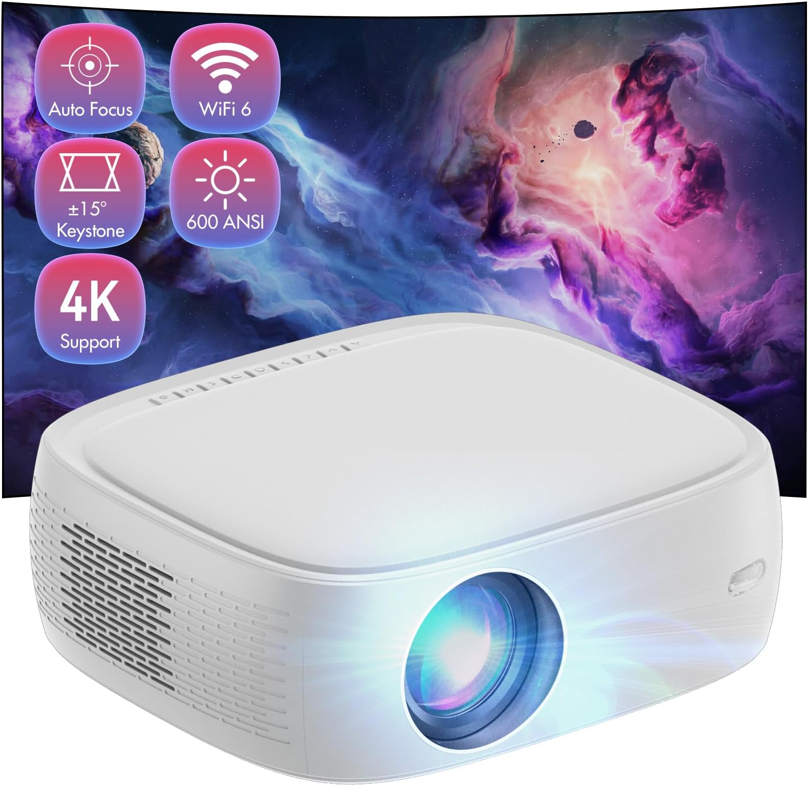 Amazon.com: [Auto Focus & 4K Support] XJ-HOME CX02 Projector, 800 ANSI ...