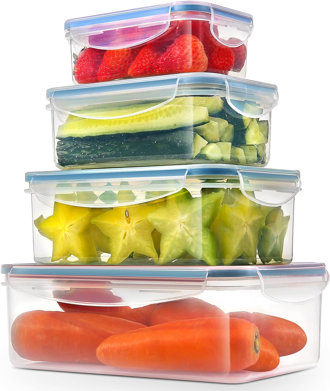 Amazon.com: Freshware Food Storage Containers [240 Set] 16 oz Plastic ...
