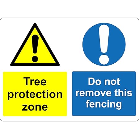 Tree protection zone do not remove this fencing Forest safety sign - 1 ...