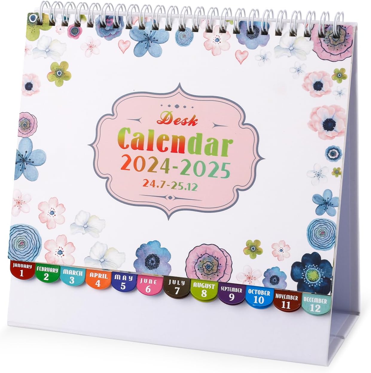 Amazon.com: Desk Calendar, Medium Sized Desk Planner 2024-2025 Desk ...