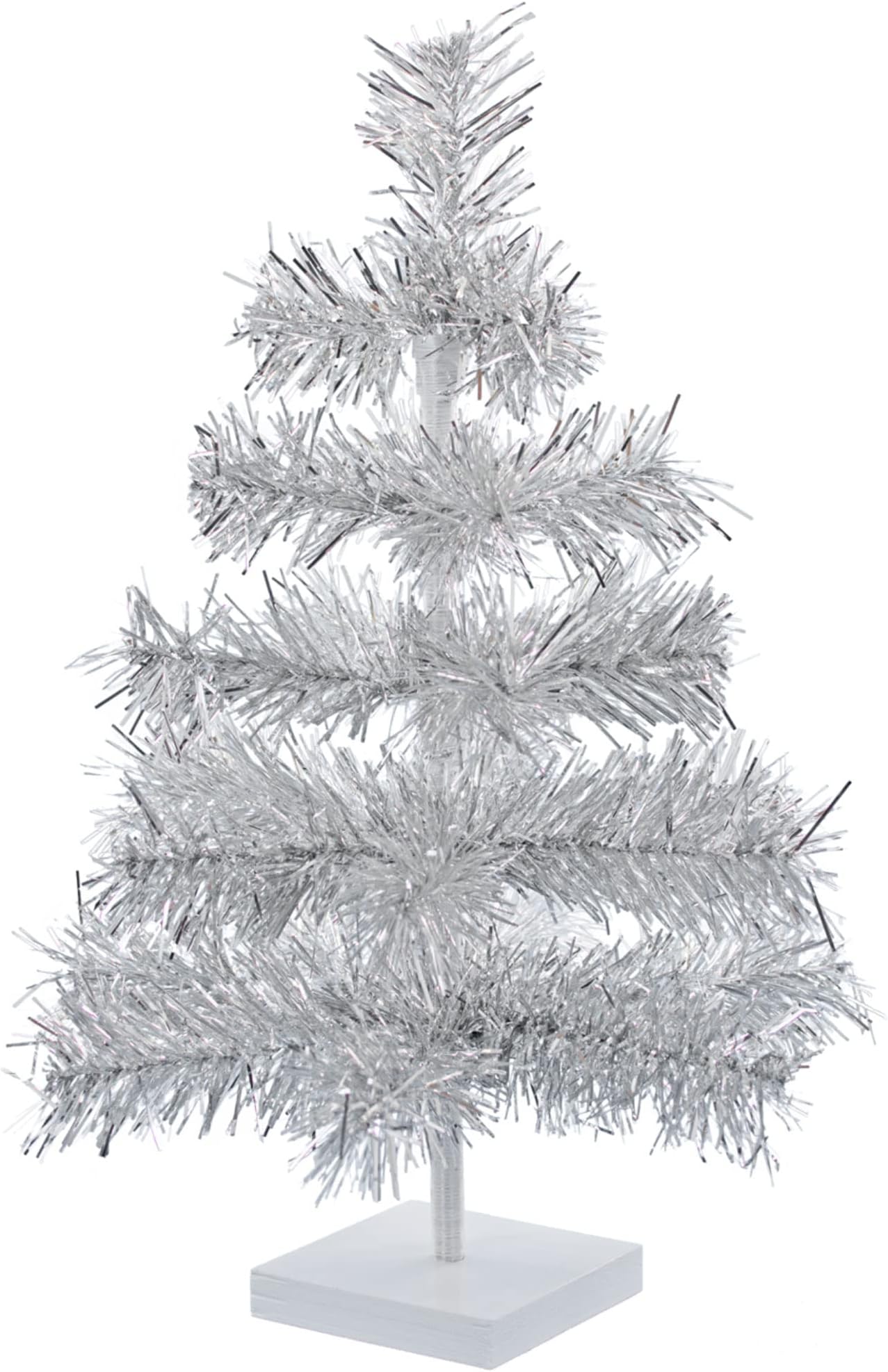 Amazon.com: 24" Silver Christmas Trees Artificial Aluminum Brush ...