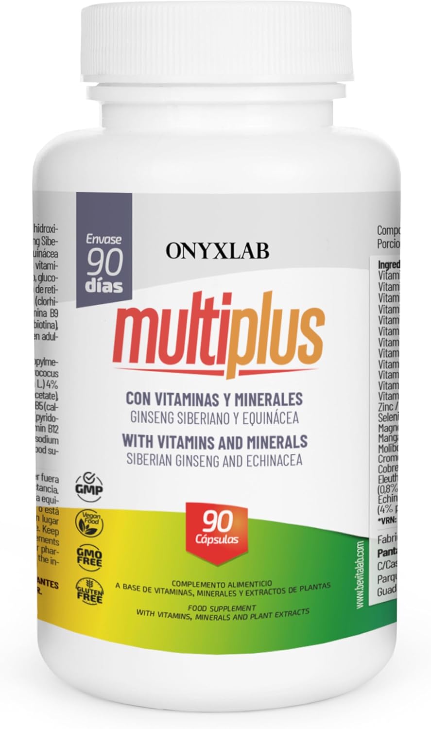 MULTIPLUS Vitaminas y Minerales + Ginseng y Equinácea | Desde A - Z ...
