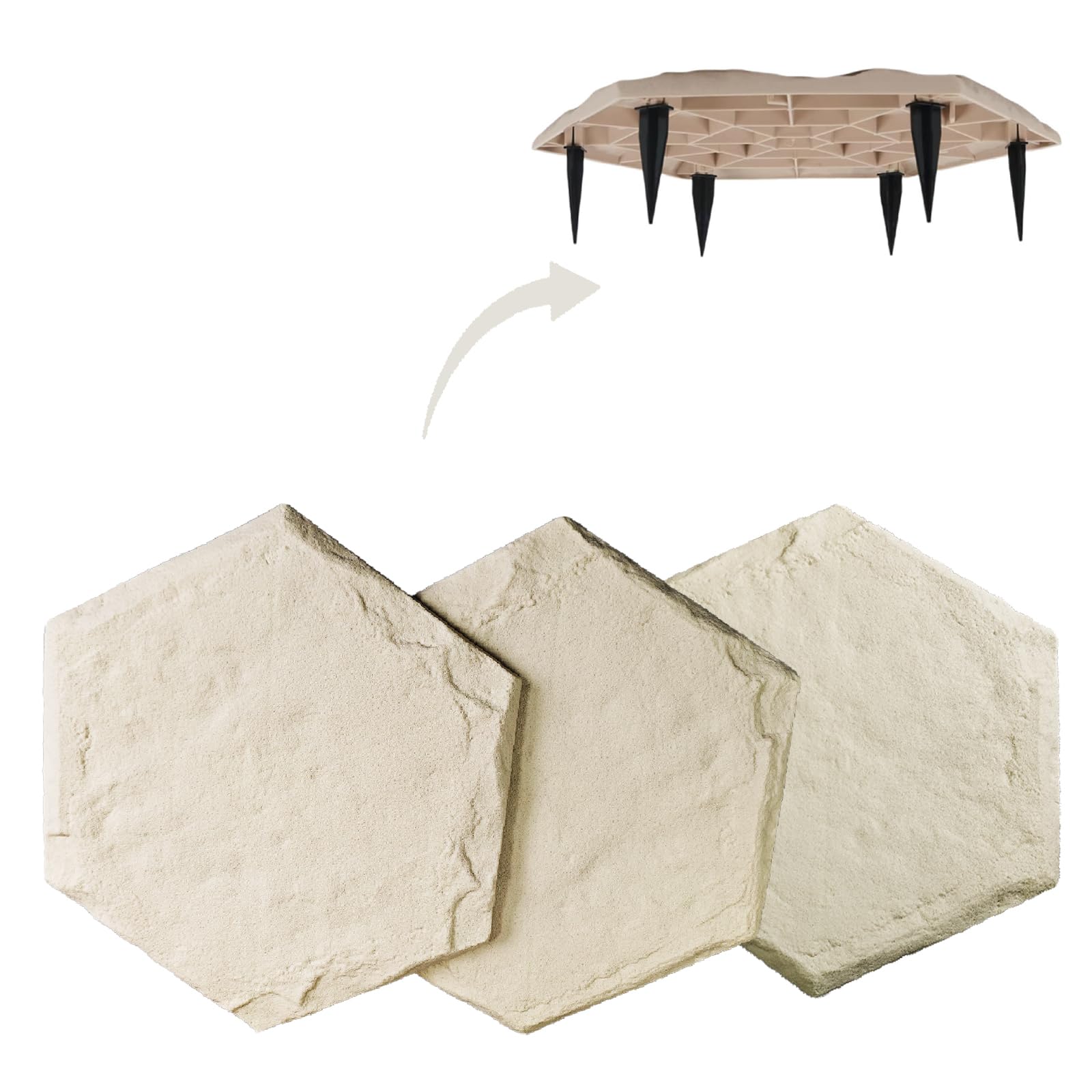 Amazon.com : ZHURUININ 4Pcs Outdoor Stepping Stones for Garden That ...