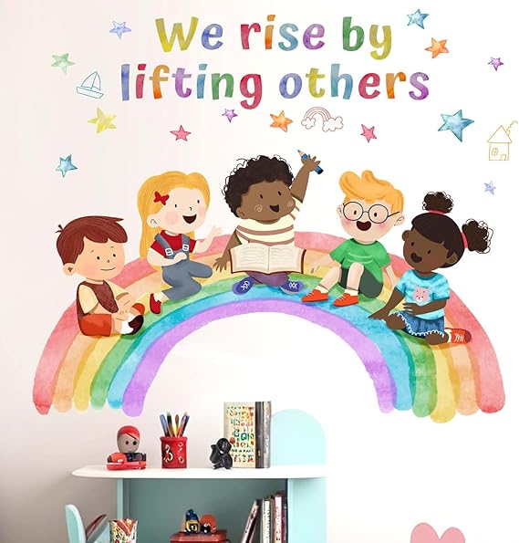 Amazon.com: Amimagen Classroom Inspirational Quotes We Rise by Lifting ...