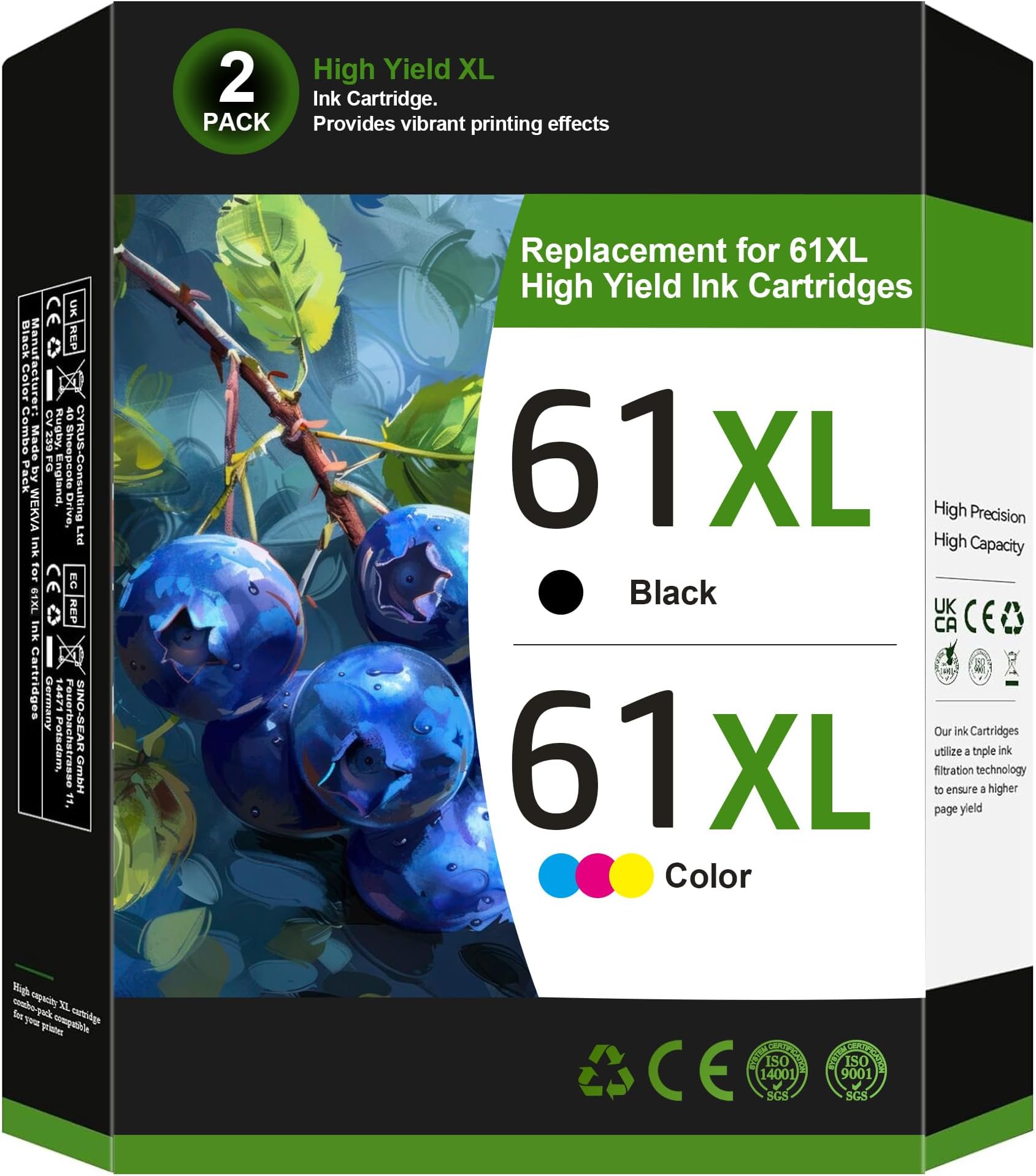 Amazon.com: HP 61XL Tri-color High-yield Ink | Works with DeskJet 1000 ...