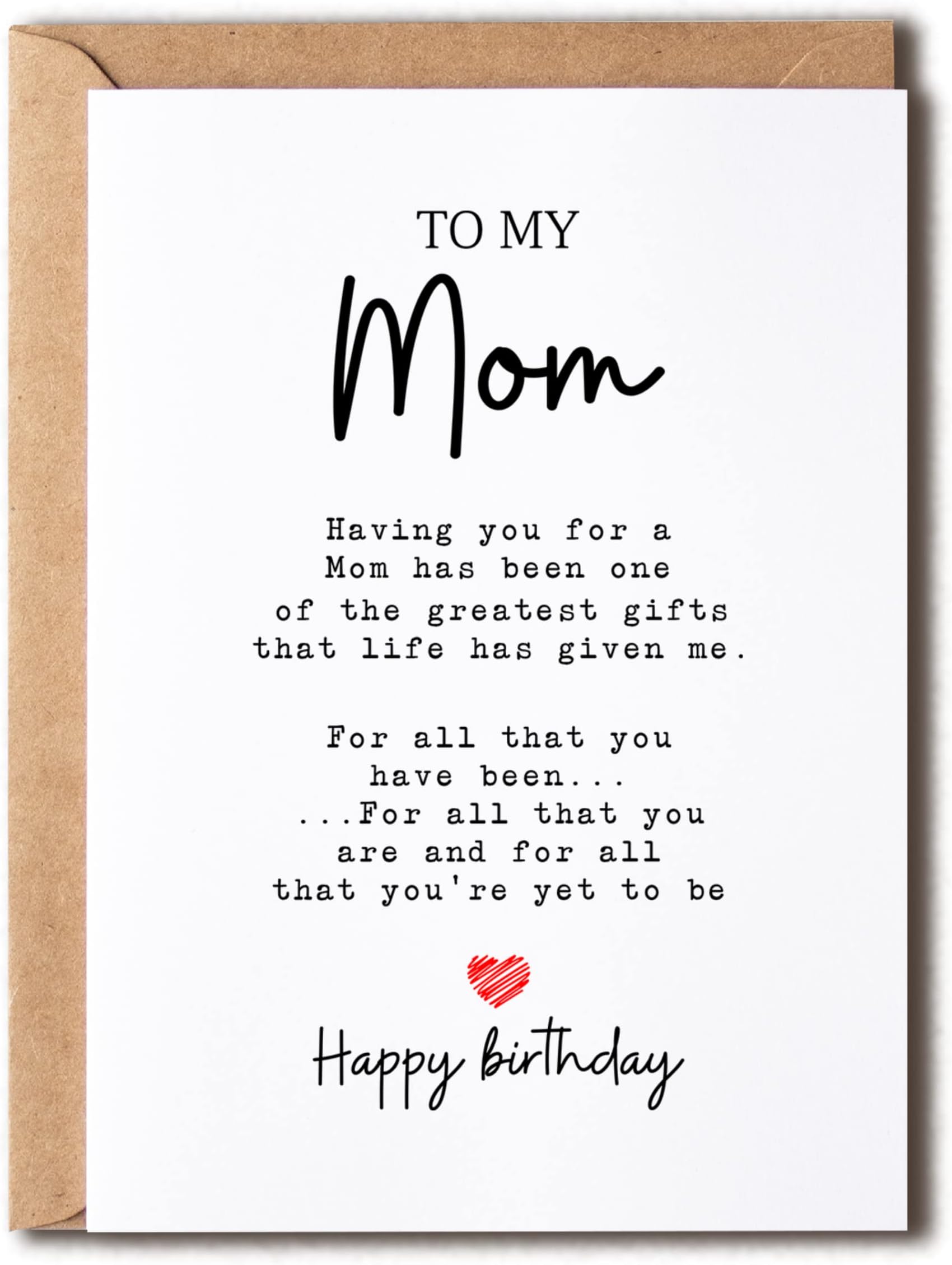 Amazon.com : To My Mom - Mom Birthday Card - Mom Is The Greatest Gifts ...