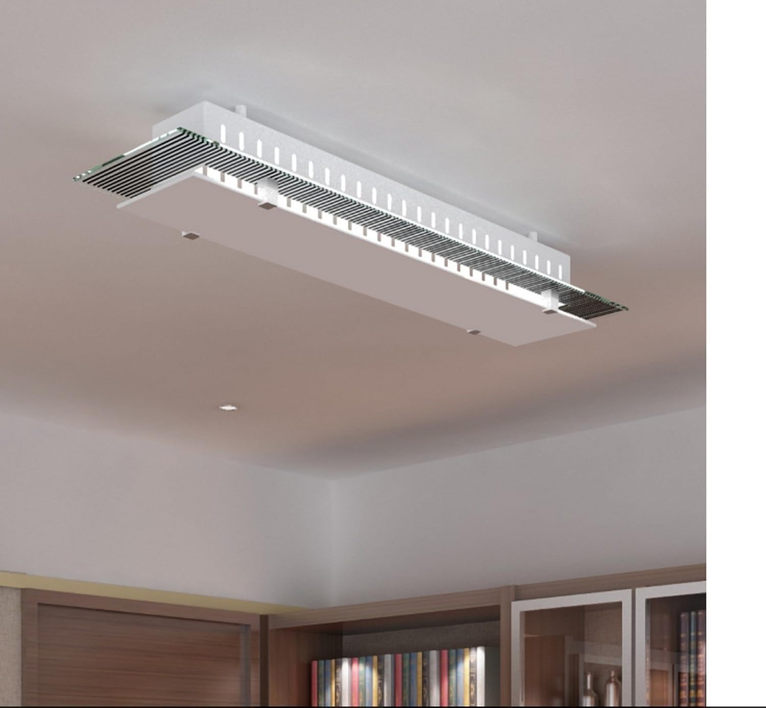 Amazon.com: Ceiling Wall Lamp Glass Rectangular E27 3 Bulb Room Flush ...