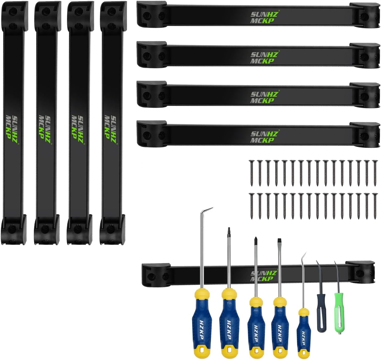 Amazon.com: Magnetic Tool Holder Storage Organizer: 7-Piece Garage Wall ...