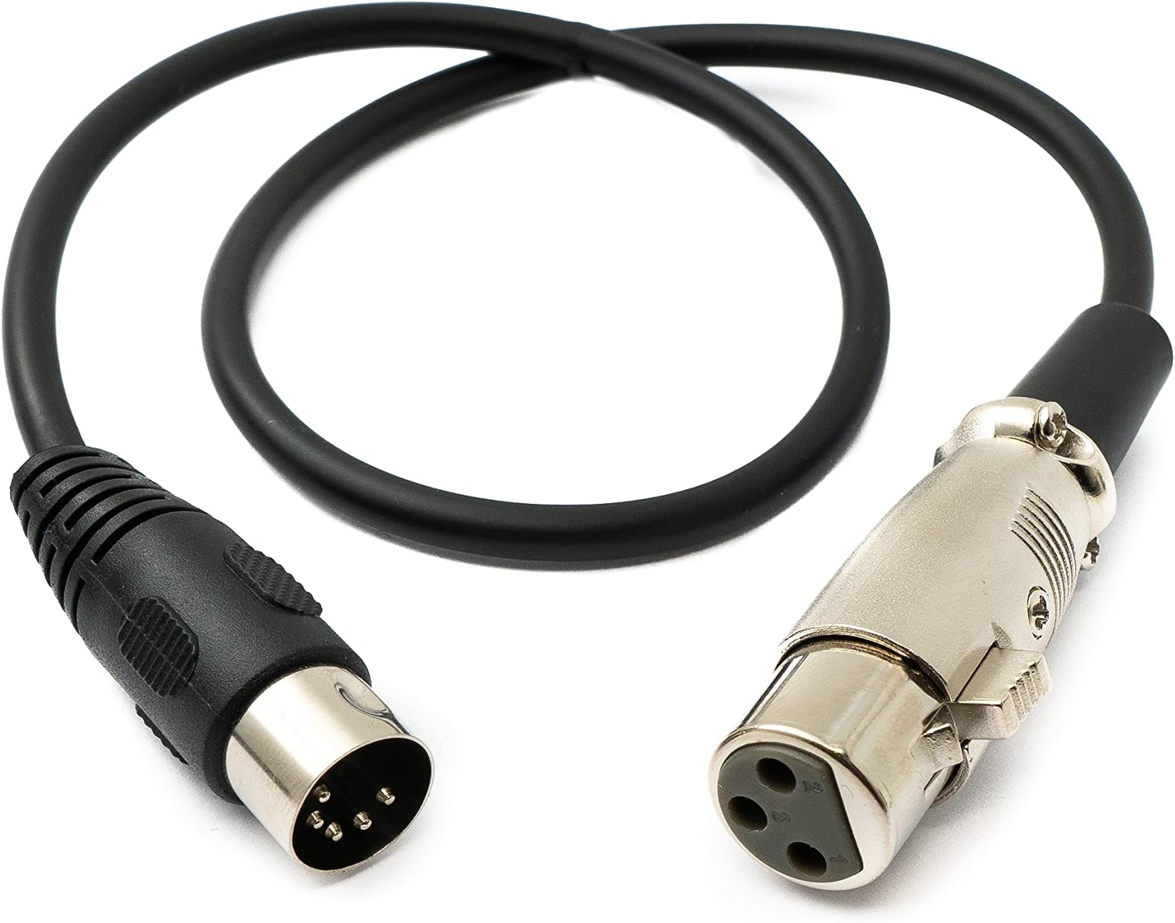 System-S Audio Cable 50 cm XLR 3-Pin Female to DIN 5-Pin Male Adapter ...